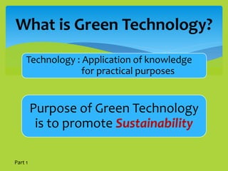 Green technology | PPTX