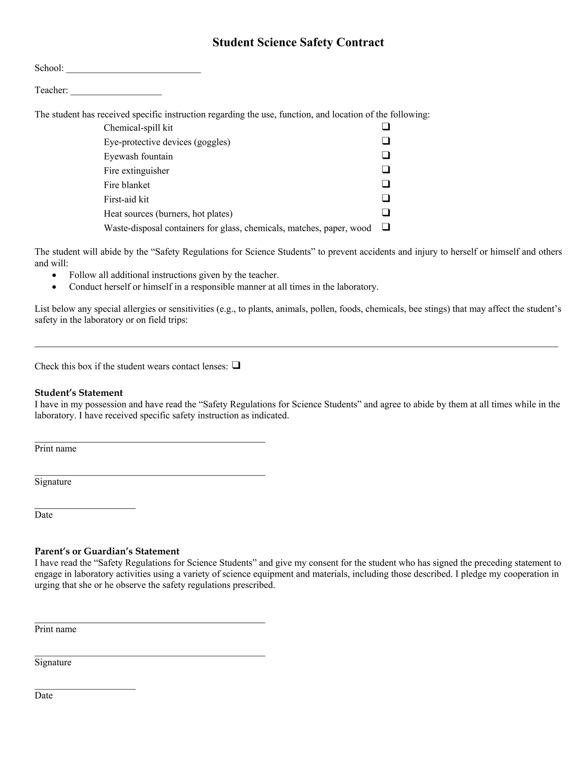 safetycontract | PDF | First Aid | Injuries