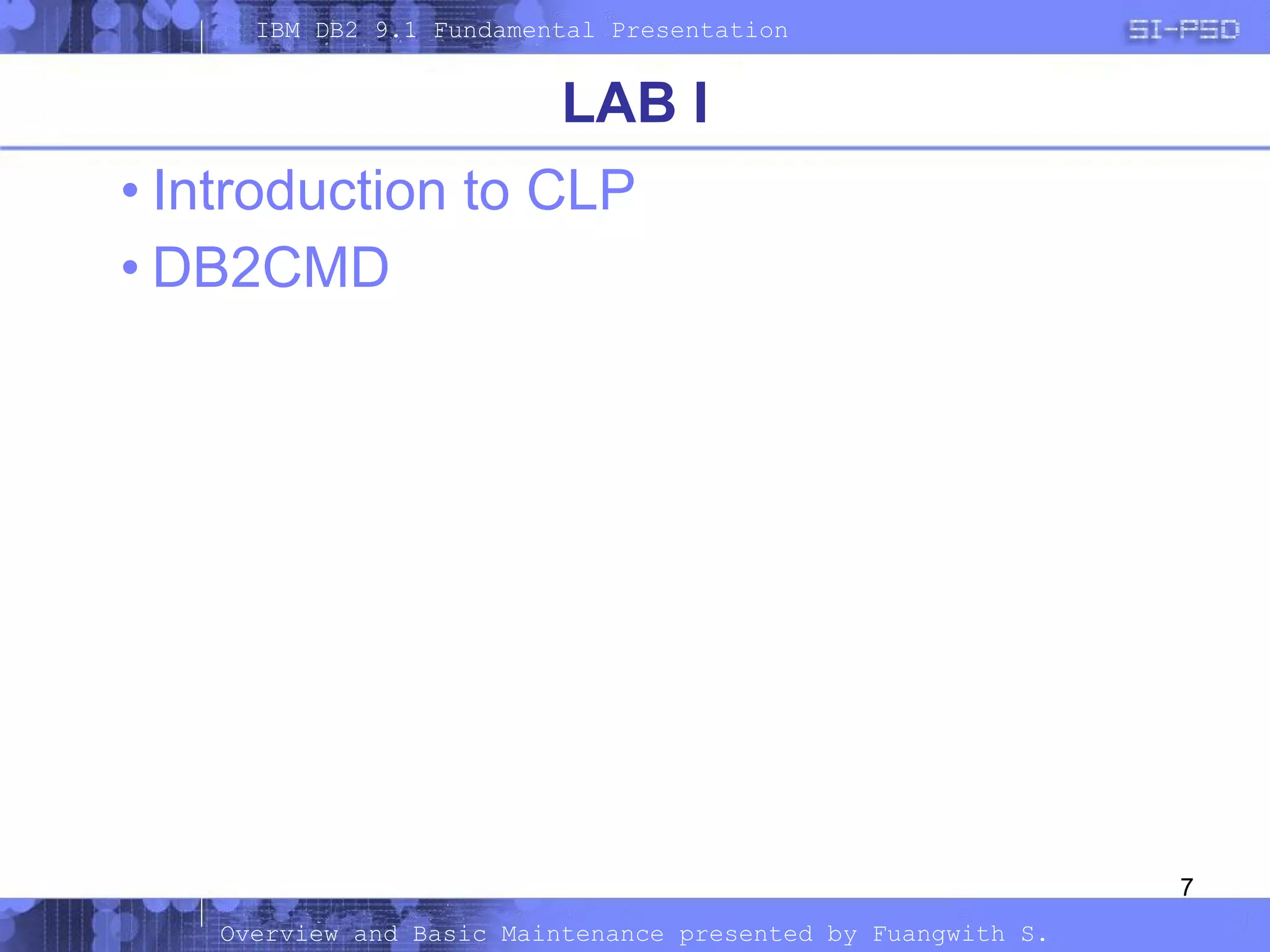 Overview and Basic Maintenance | PPT