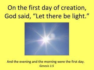 Creation - Day 1 | PPT