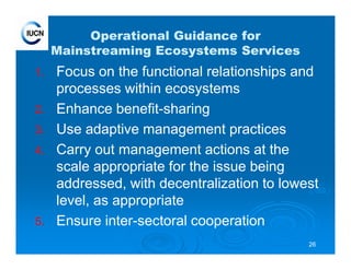 Environmental Conservation and Ecosystem Services in River Basins | PPT