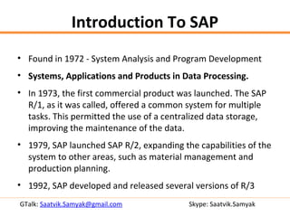 SAP Basis Online Training Demo | PPT