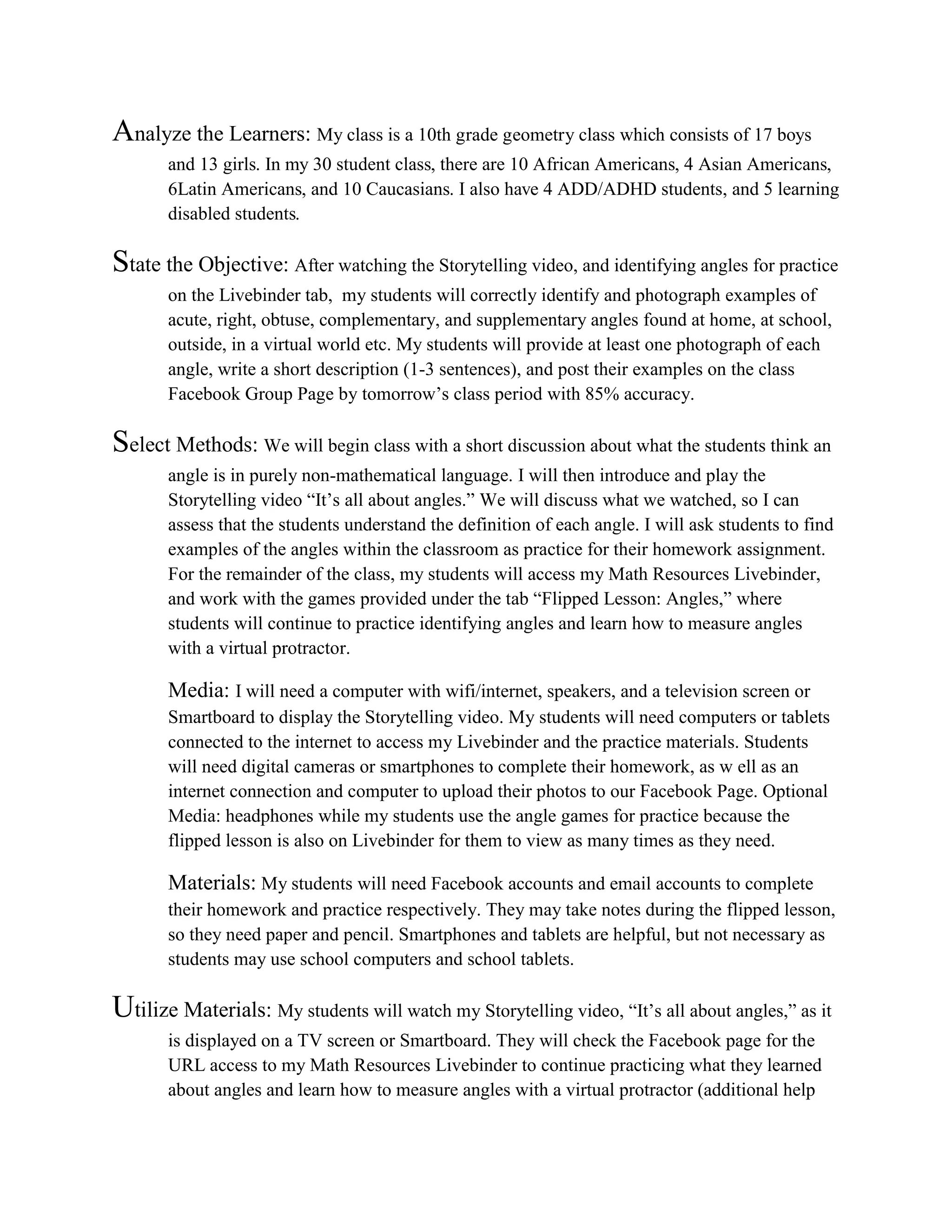 Day 1 Lesson Plan | DOCX | Homework and Study | Education