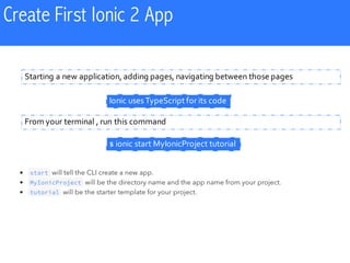 Ionic2 First Lesson of Four | PPT