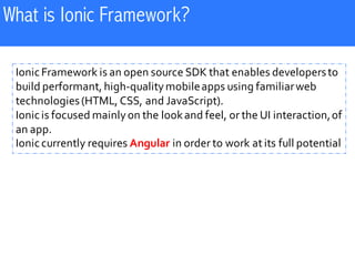Ionic2 First Lesson of Four | PPT