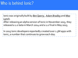 Ionic2 First Lesson of Four | PPT