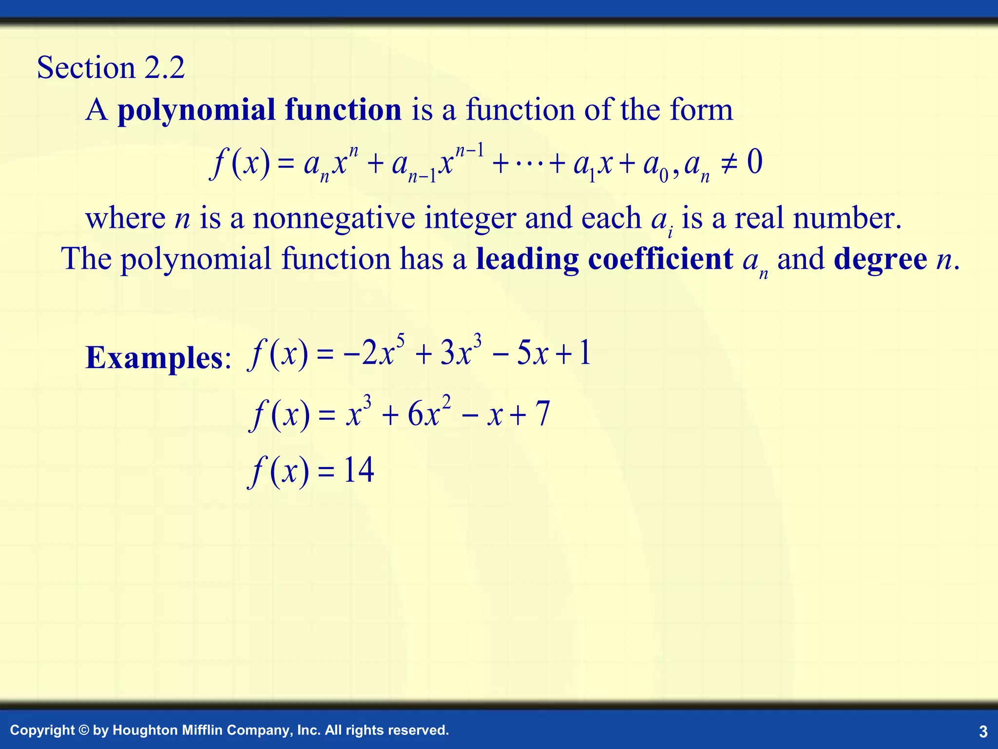 2.2 Polynomial Function Notes | PPT