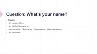 Speaking class 1 | PPTX