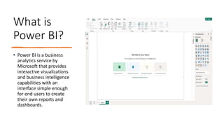 Introduction to Power BI: Explore the Power BI interface | PPTX