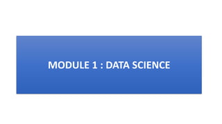 Introduction to Data Science | PPT