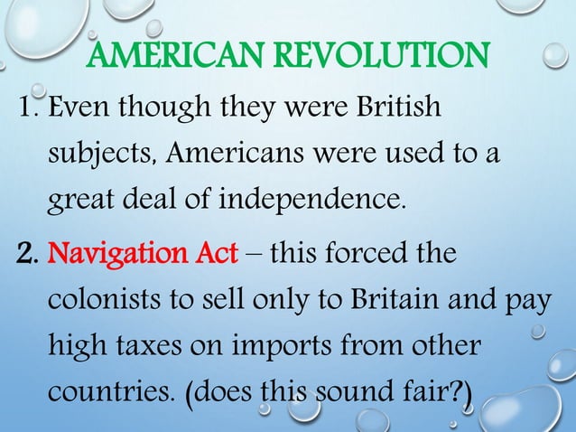 Unit 9: World Revolutions - American Revolution | PPT