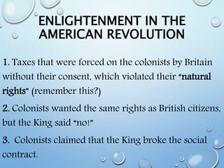 Unit 9: World Revolutions - American Revolution | PPTX