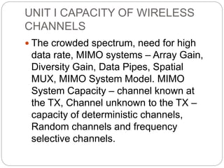 Advanced Wireless Communication | PPTX