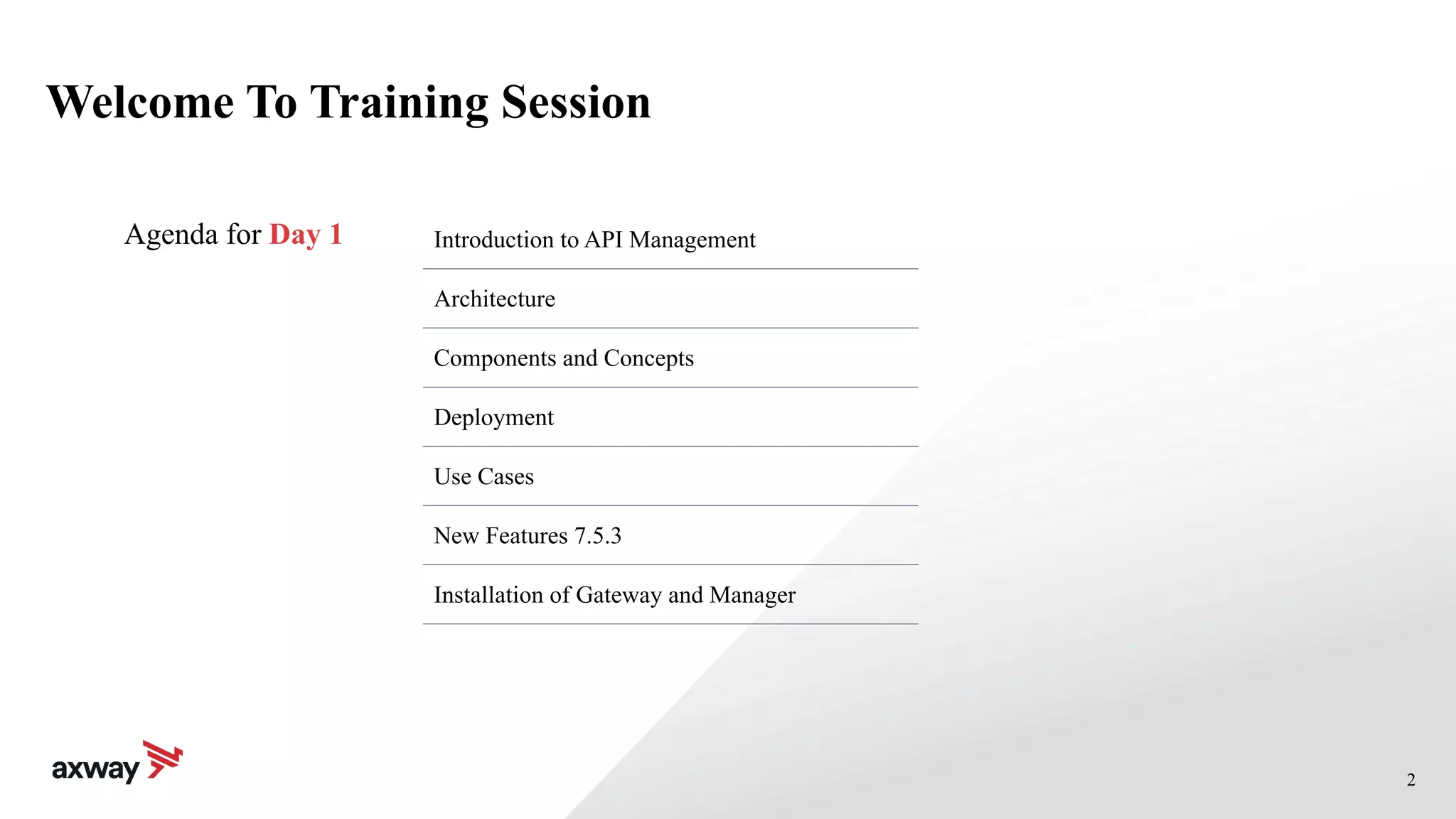 Day 1 axway apim-training | PDF