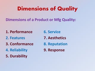 Day 1 QUALITY EVOLUTION & ITS DIMENSIONS | PPTX