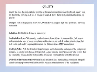 Day 1 QUALITY EVOLUTION & ITS DIMENSIONS | PPTX
