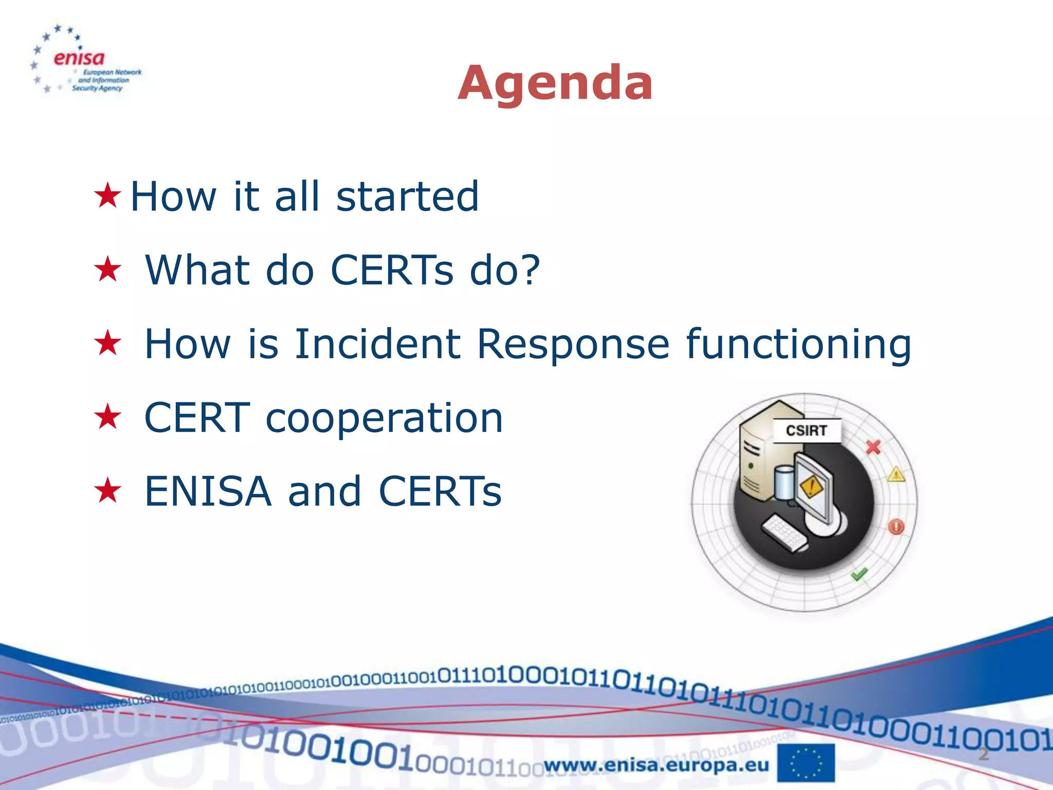 Day 1 Enisa Setting Up A Csirt | PDF