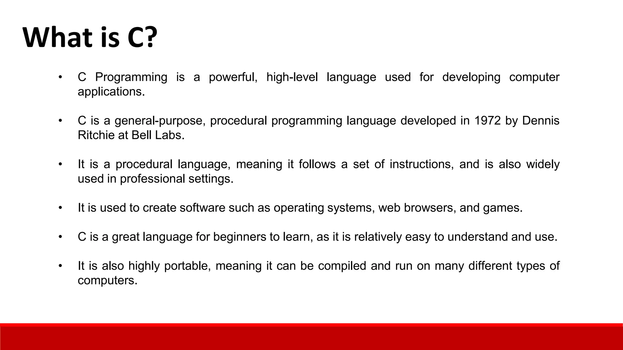 Day 1 - Introduction to C.pptx