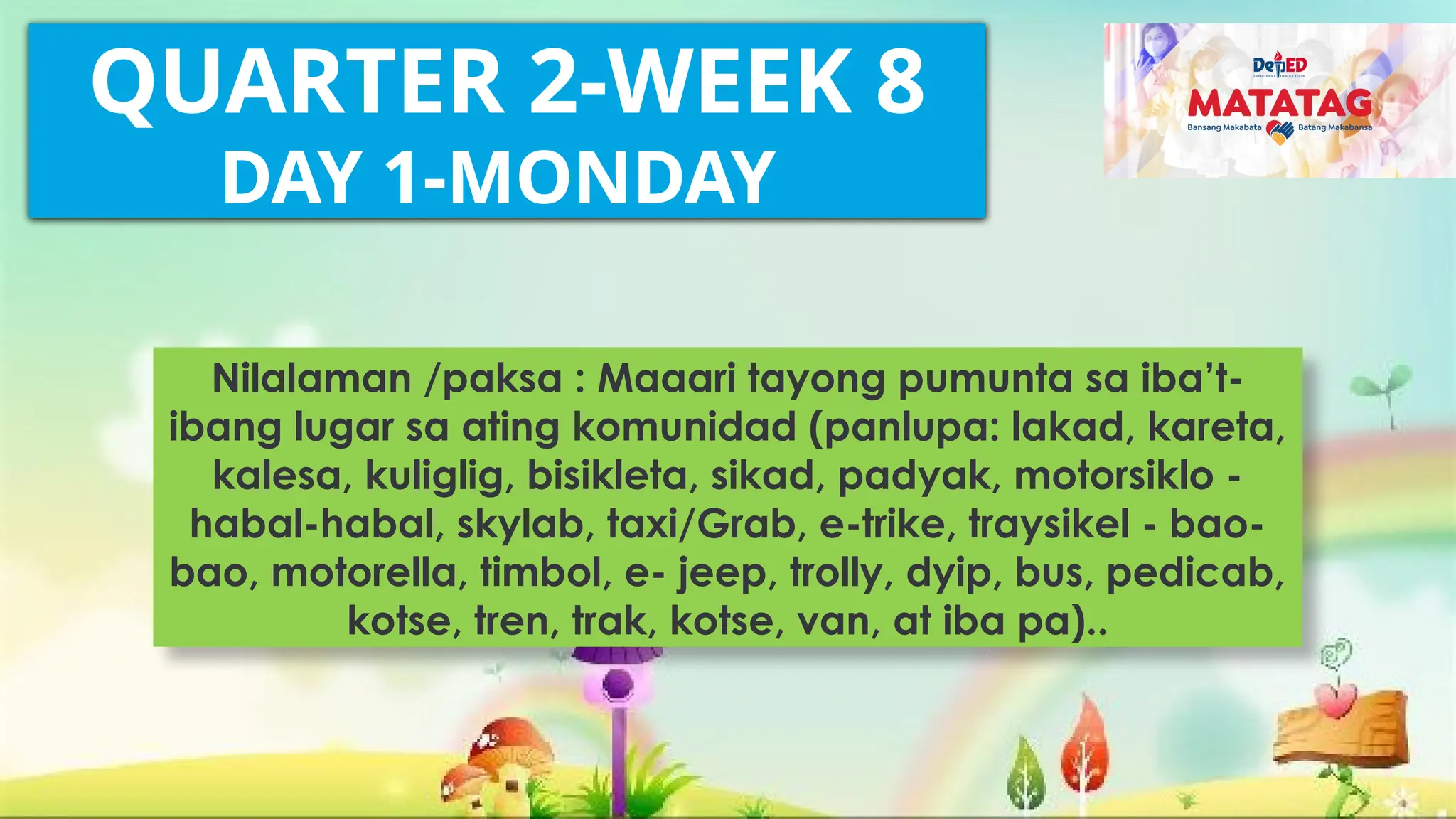 KINDERGARTEN POWERPOINT PRESENTATION SECOND QUARTER | PPTX