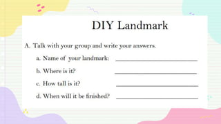 Landmarks DIY. Create your own strong and high Tower | PPT