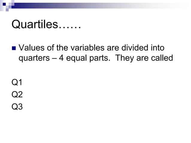 Day 1 - Measures of Position - Quartiles - Percentiles - ZScores ...