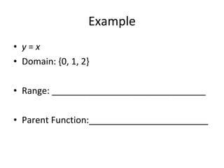 2nd Test - Parent Functions | PPT