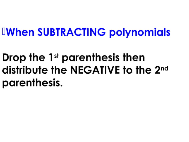 POLYNOMIAL NOTES Day #2 | PPT