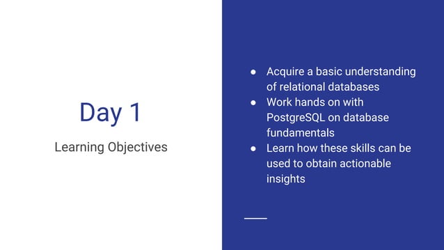 Sql Fundamentals Class Day 1 Slides Ppt Free Download