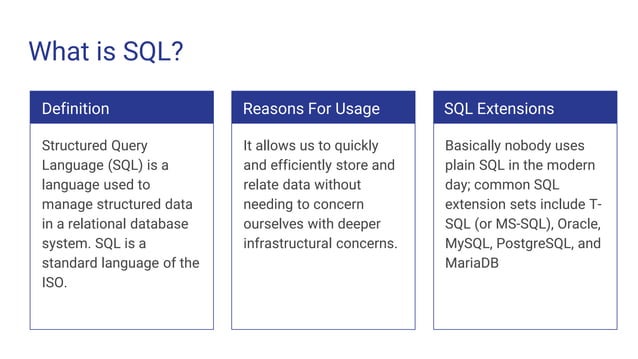 SQL Fundamentals Class Day 1 SLides | PPT