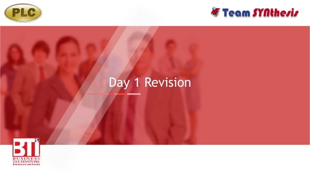 Day 1 - Revision | PPTX | Business | Business and Finance