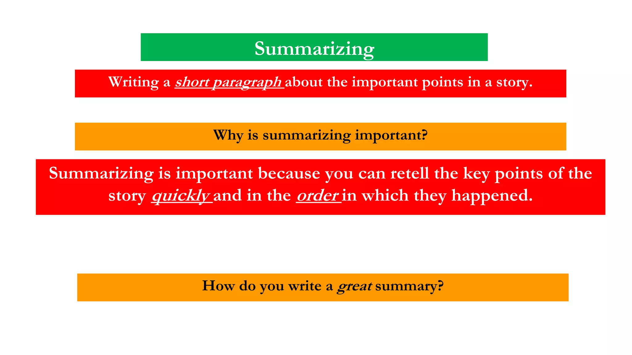 Day 1 summarizing intro (1) | PPTX
