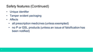 Background to the Falsified Medicines Directive and the Delegated ...