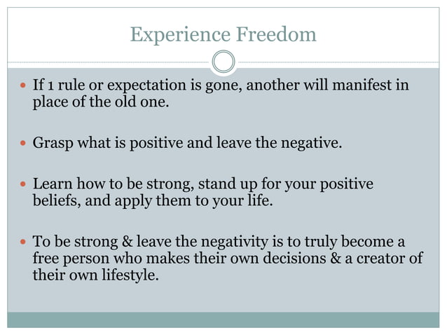The importance of freedom | PPT