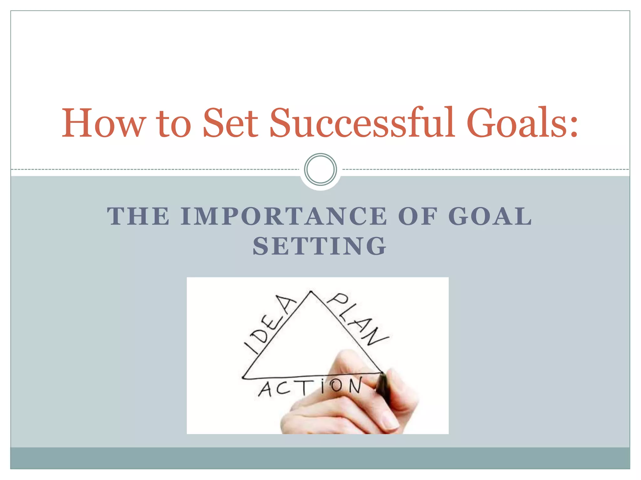 The Importance of Goal Setting | PPTX