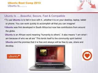 Day1 ubuntu boot camp | PPT