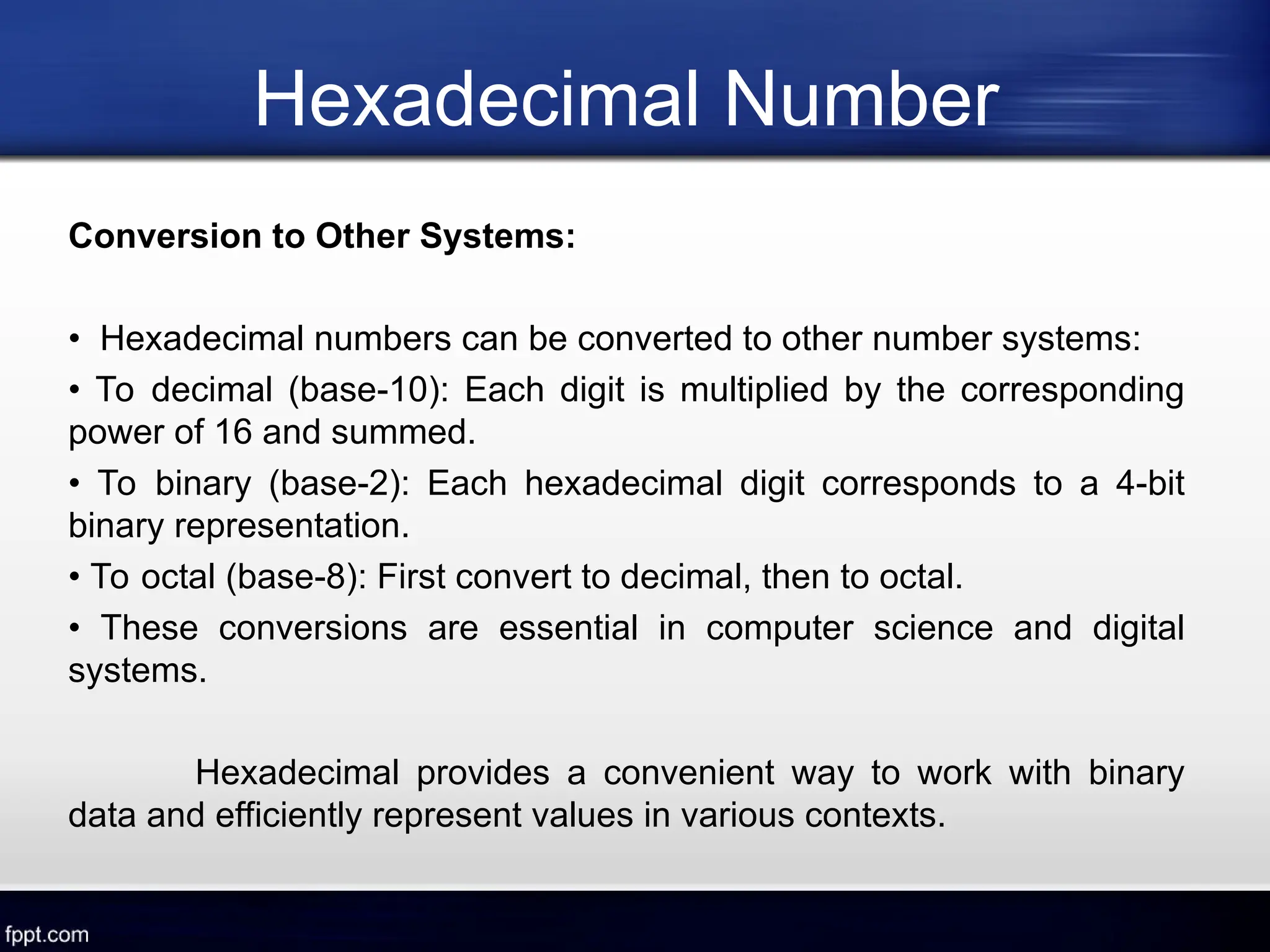 Day 10-12 Conversion of Computer Number (Octal, Decimal, & Hexadecimal).ppt