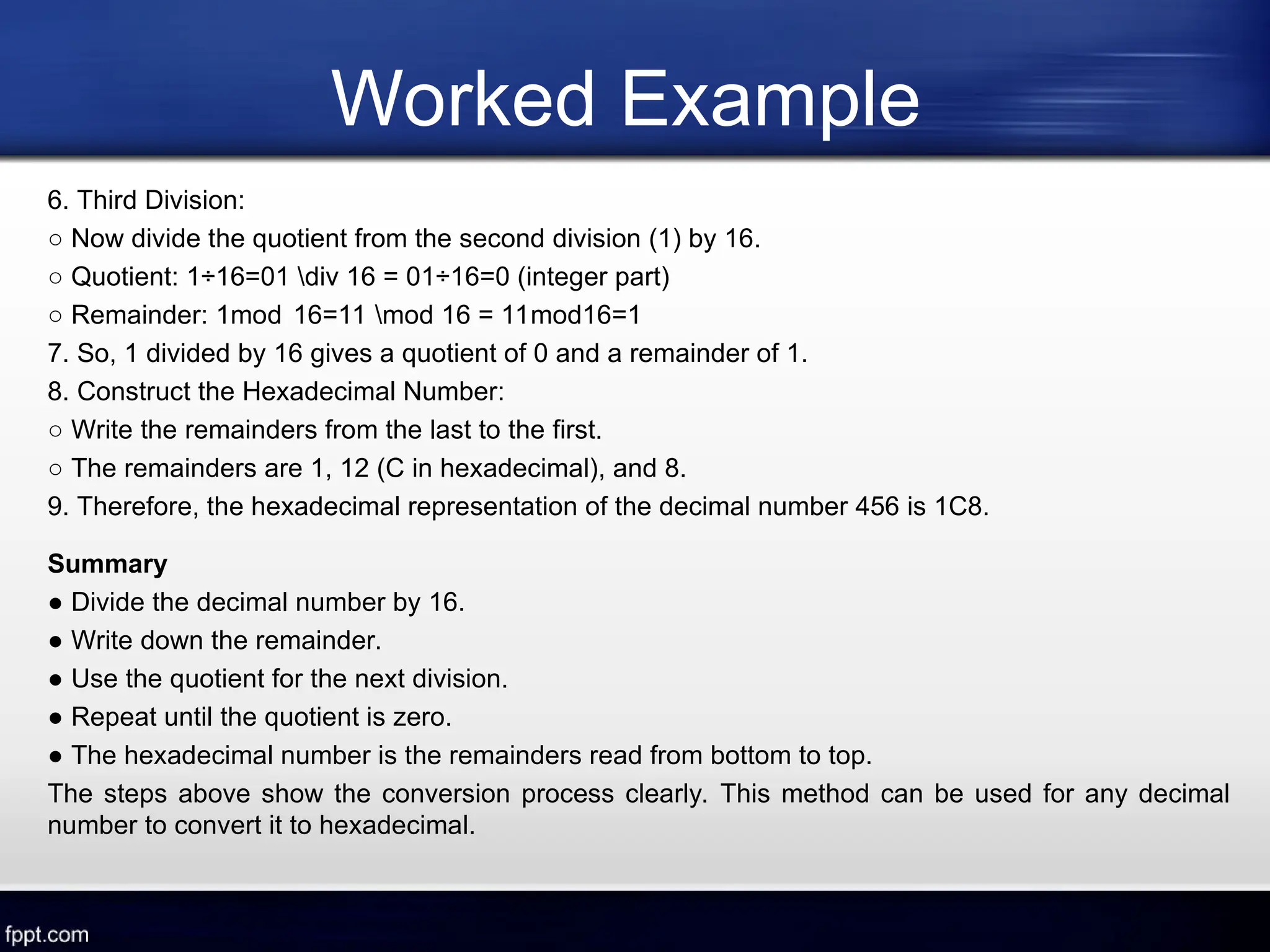 Day 10-12 Conversion of Computer Number (Octal, Decimal, & Hexadecimal).ppt