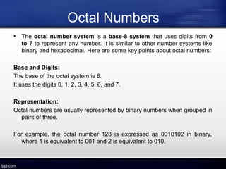 Day 10-12 Conversion of Computer Number (Octal, Decimal, & Hexadecimal ...