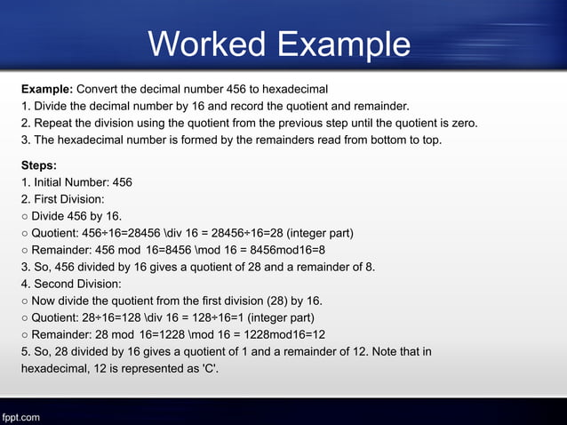 Day 10-12 Conversion of Computer Number (Octal, Decimal, & Hexadecimal).ppt
