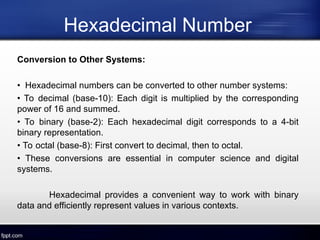 Day 10-12 Conversion of Computer Number (Octal, Decimal, & Hexadecimal).ppt | Computing ...