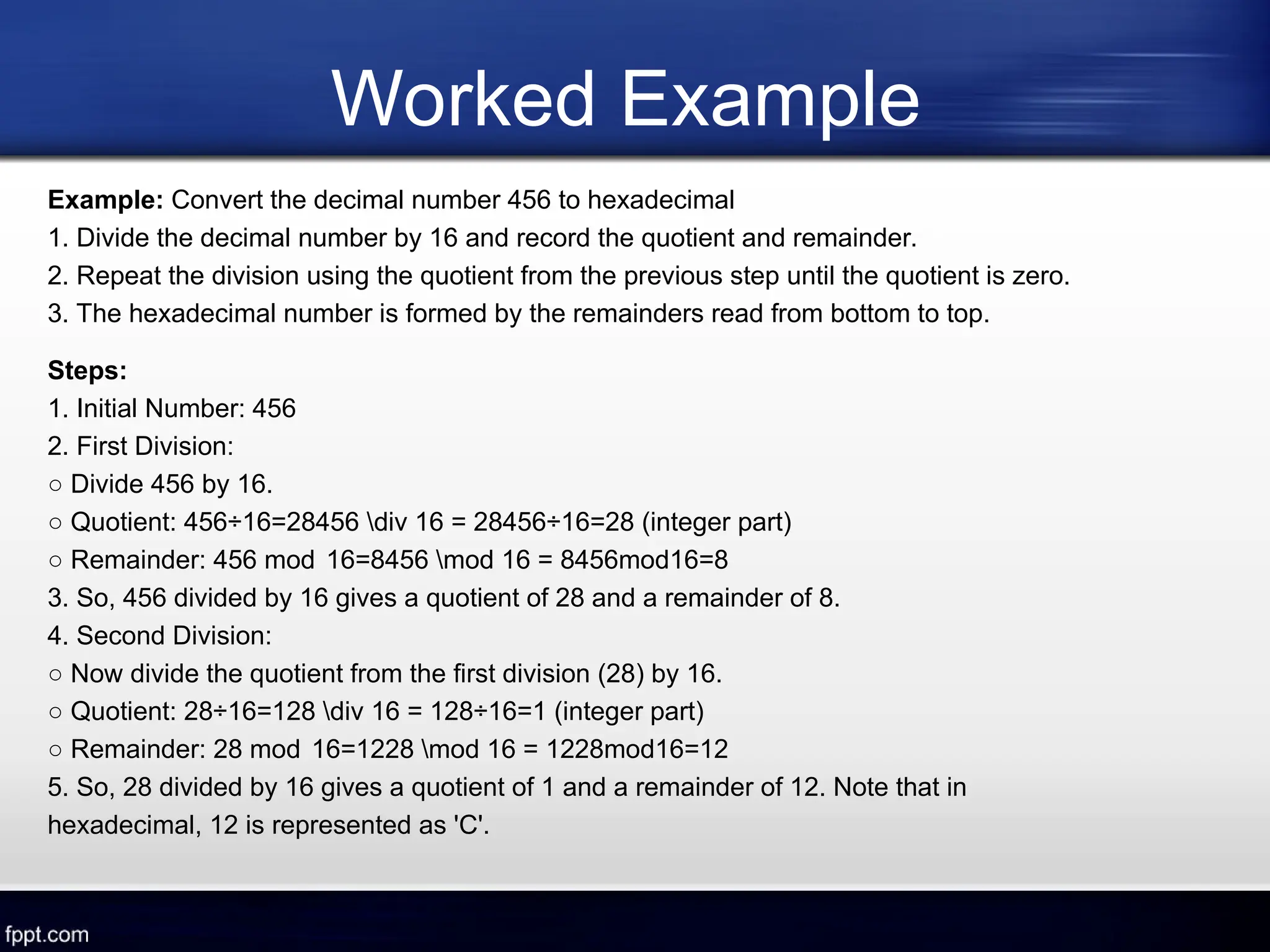 Day 10-13 Conversion of Computer Number (Octal, Decimal, & Hexadecimal).ppt