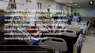 Departments in the hospital and Biomedical Equipments | PPTX