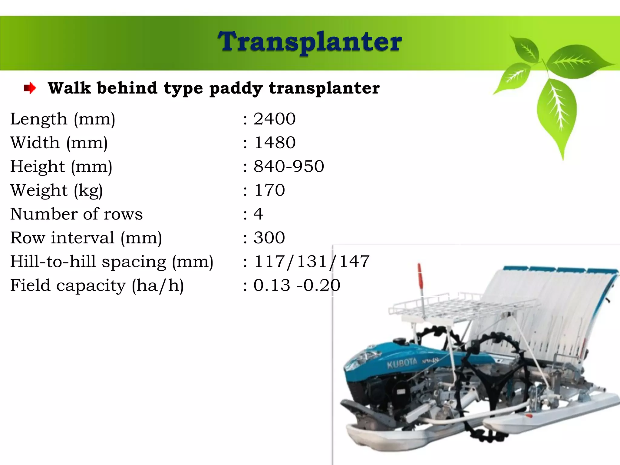 Day 10 Calibration, Adjustment of Seed Drill, Planter and Sprayer ...