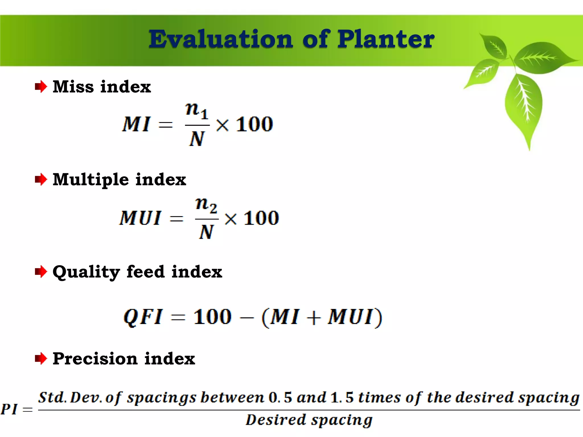 Day 10 Calibration, Adjustment of Seed Drill, Planter and Sprayer ...
