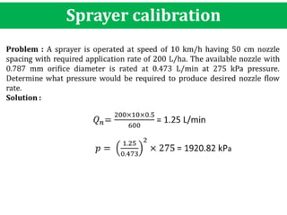 Day 10 Calibration, Adjustment of Seed Drill, Planter and Sprayer ...