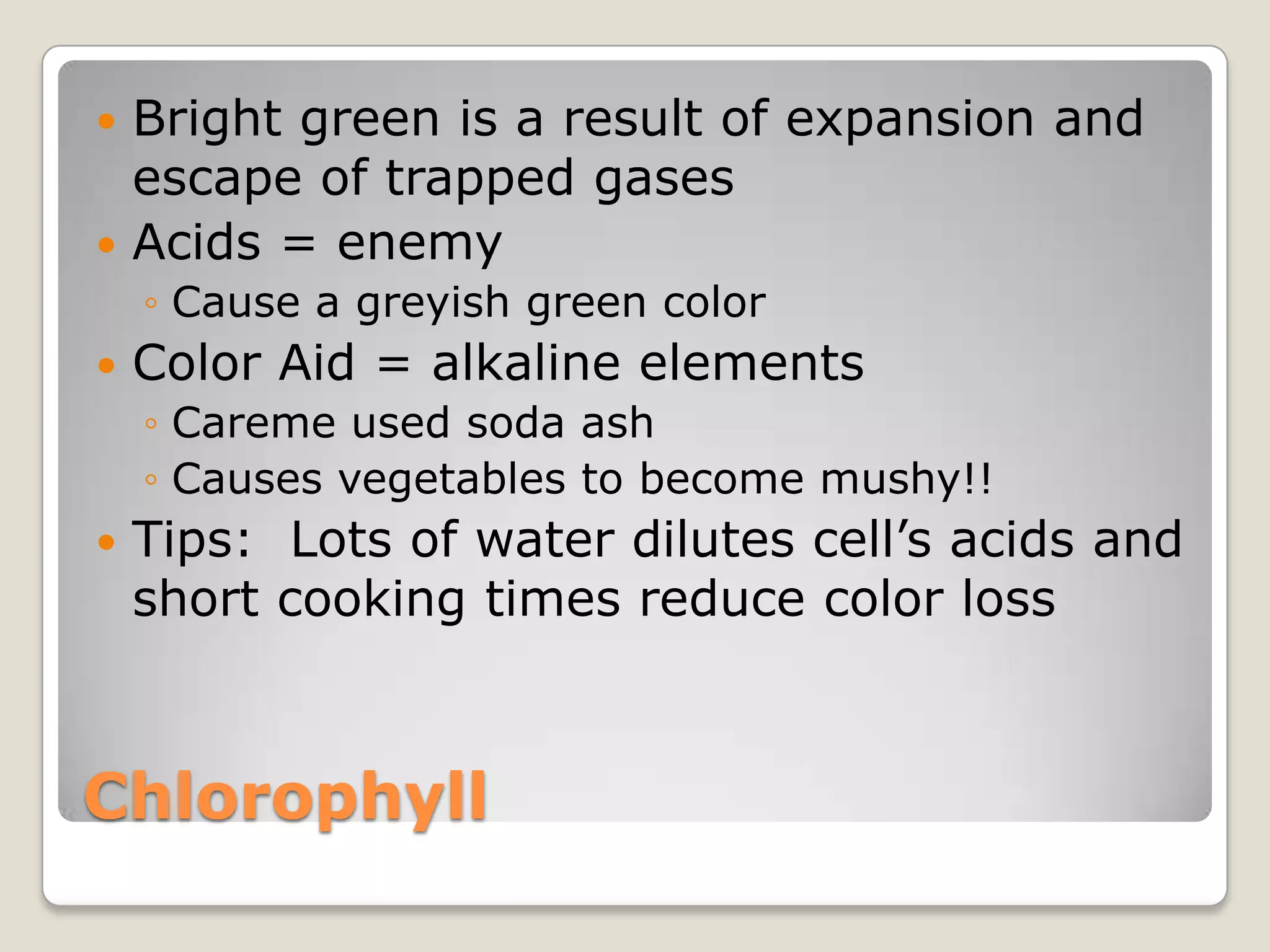 Day 10 effects of cooking fruits and vegetables | PPTX