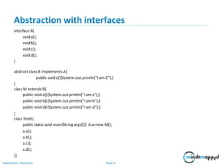 OOP with Java - Abstract Classes and Interfaces | PPTX | Programming Languages | Computing