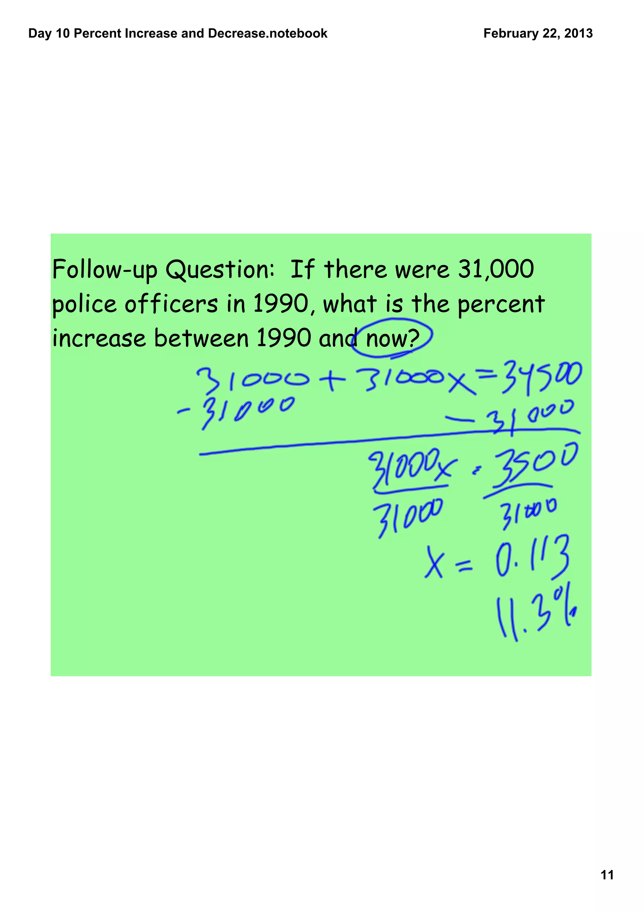 Day 10 percent increase and decrease | PDF