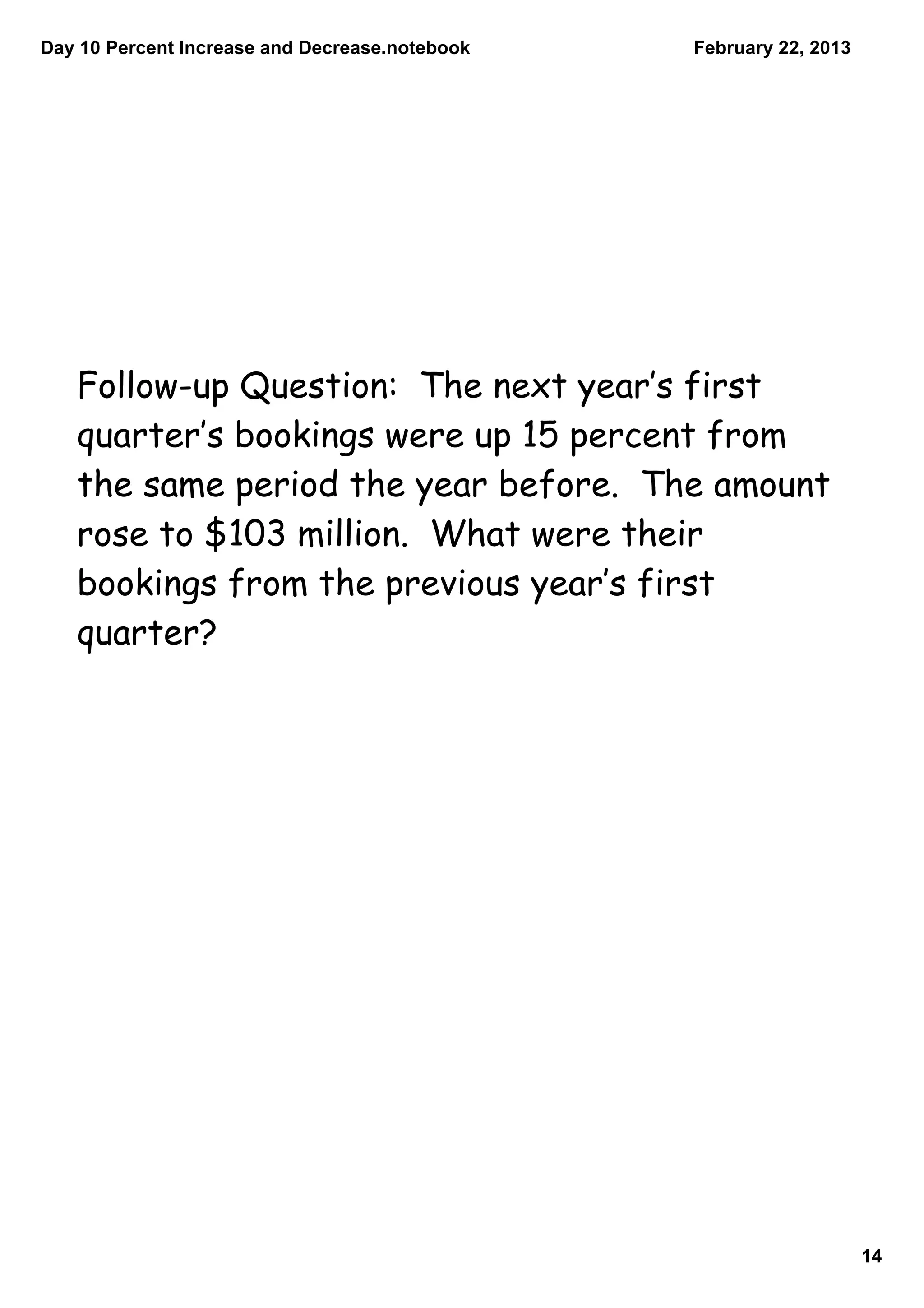 Day 10 percent increase and decrease | PDF