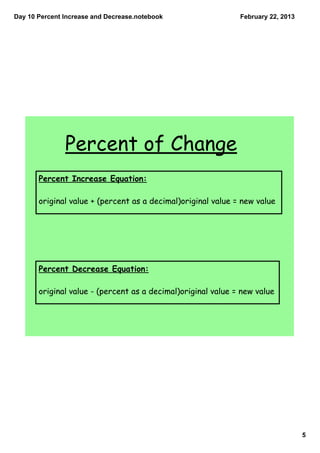 Day 10 percent increase and decrease | PDF